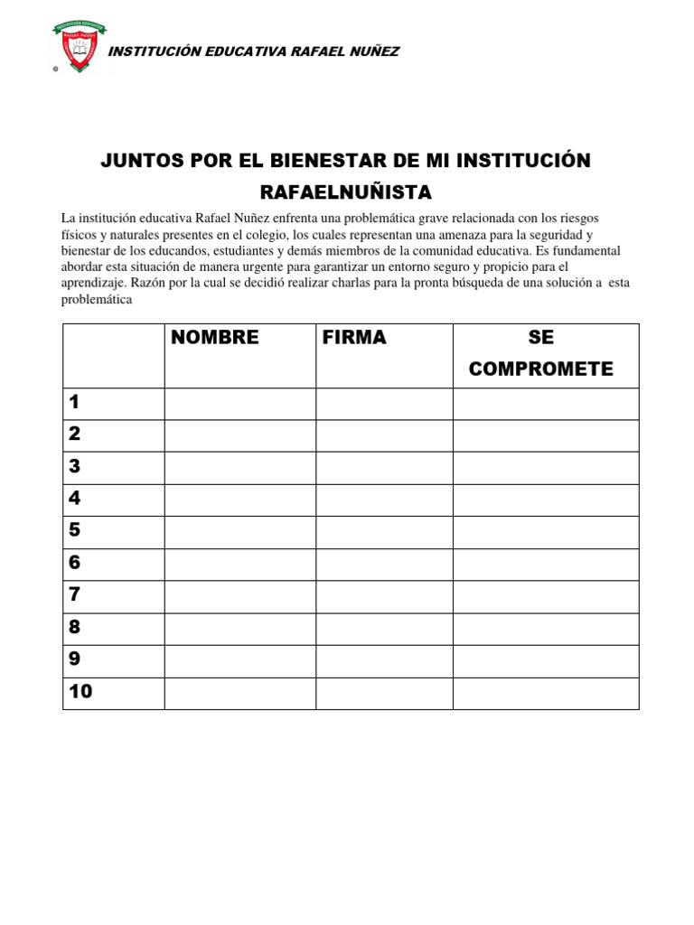 Formato de Firmas | PDF