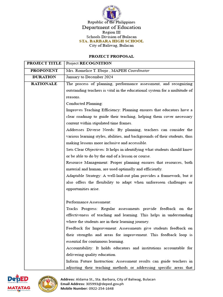 PROJECT RECOGNITION-Non-Training | PDF