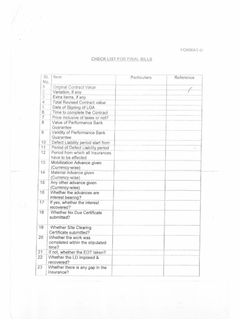 Format-D Final Bill | PDF