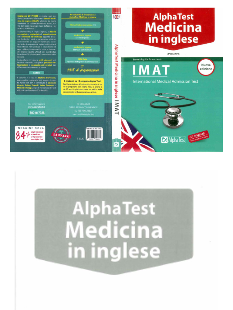 Alpha Test Medicina in Inglese | PDF