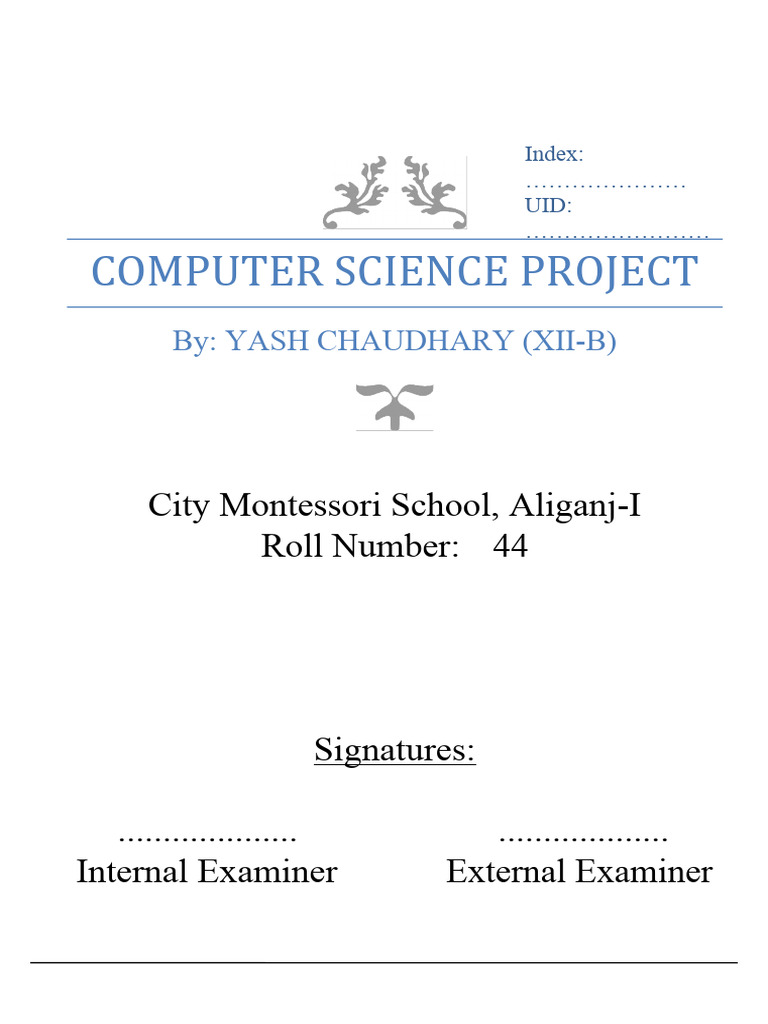 Yash Project Comp | PDF