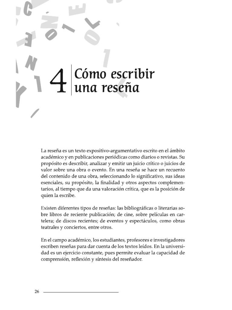Cómo Escribir Una Reseña | PDF
