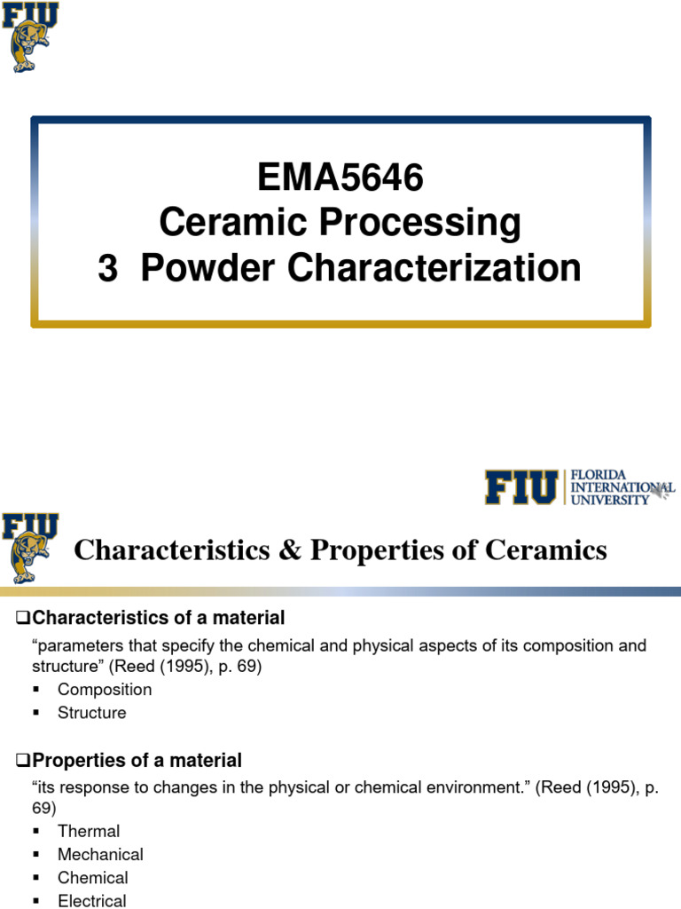Lecture 03 Powder Characterization Voice Over Pdf