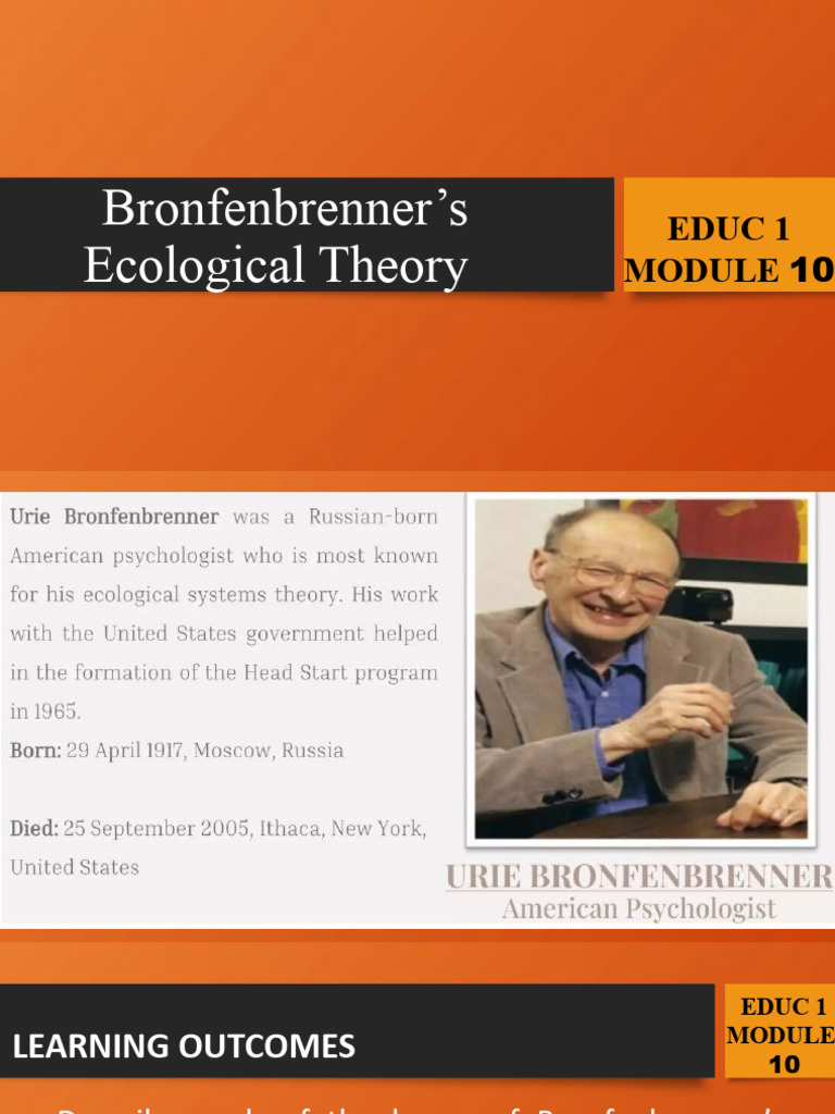 Bronfenbrenners Ecological Theory | PDF