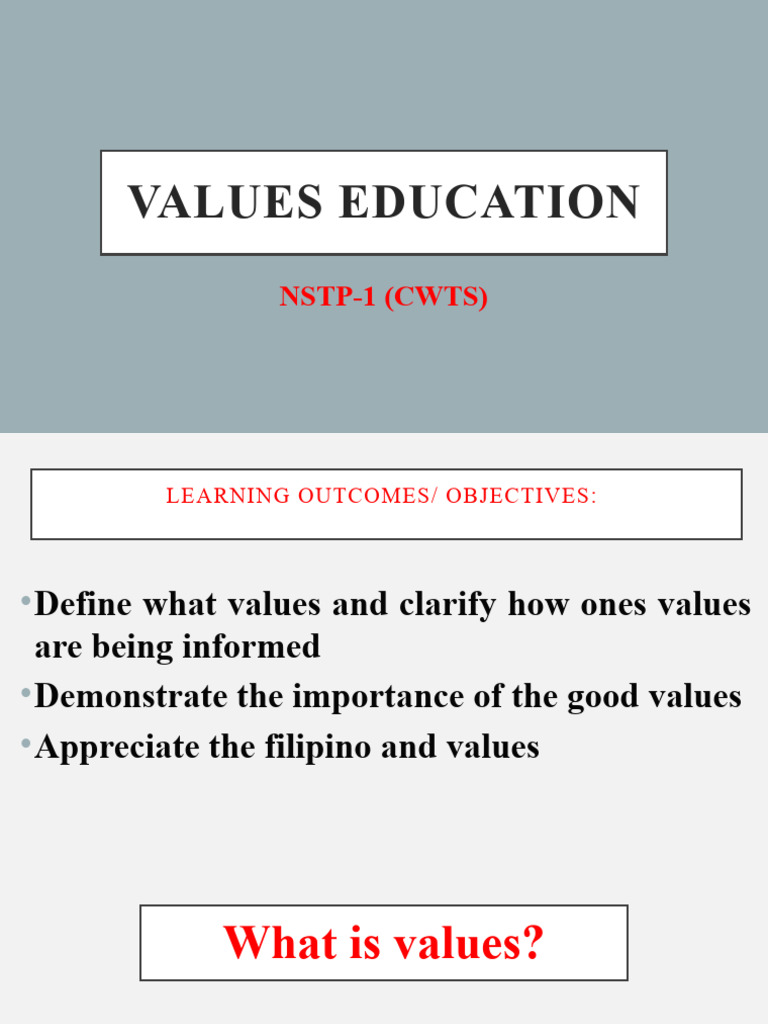 NSTP Values Education | PDF | Science & Mathematics