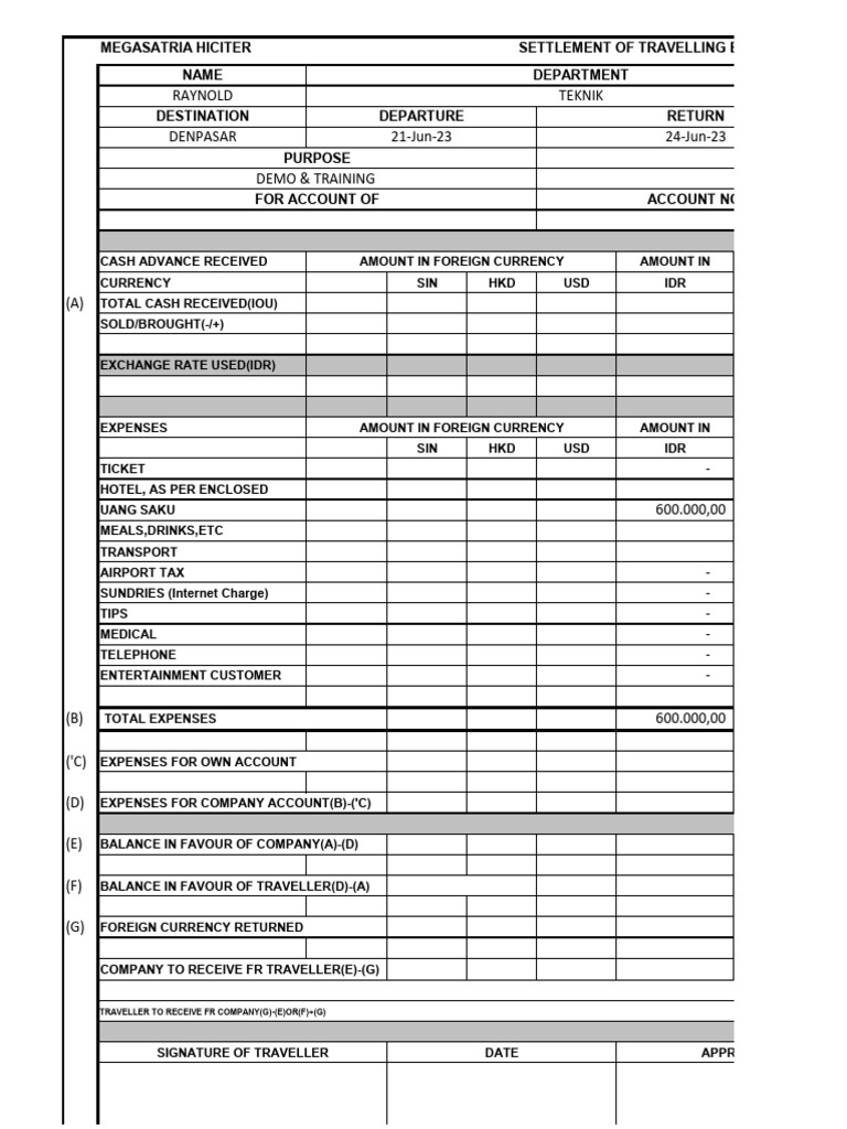 Form Expenses | PDF