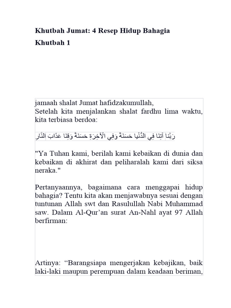 Khutbah 2 | PDF