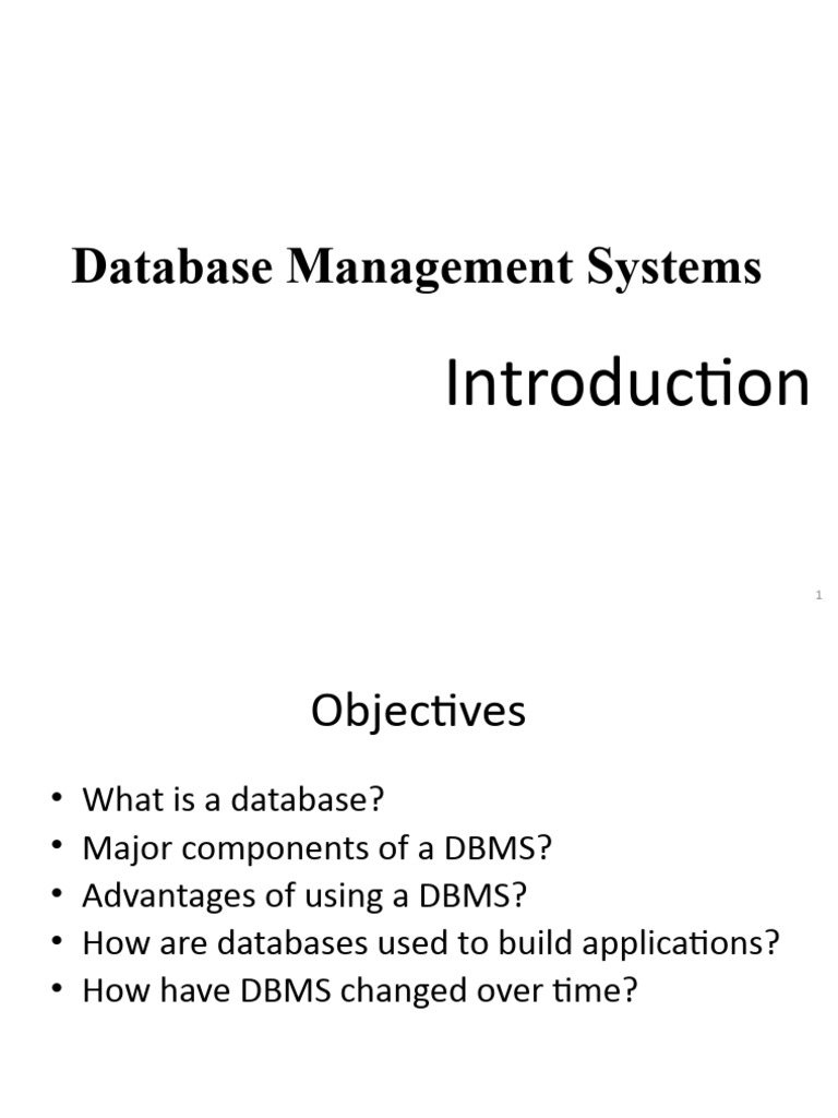 DBMS - Intro 2023 - v2 | PDF