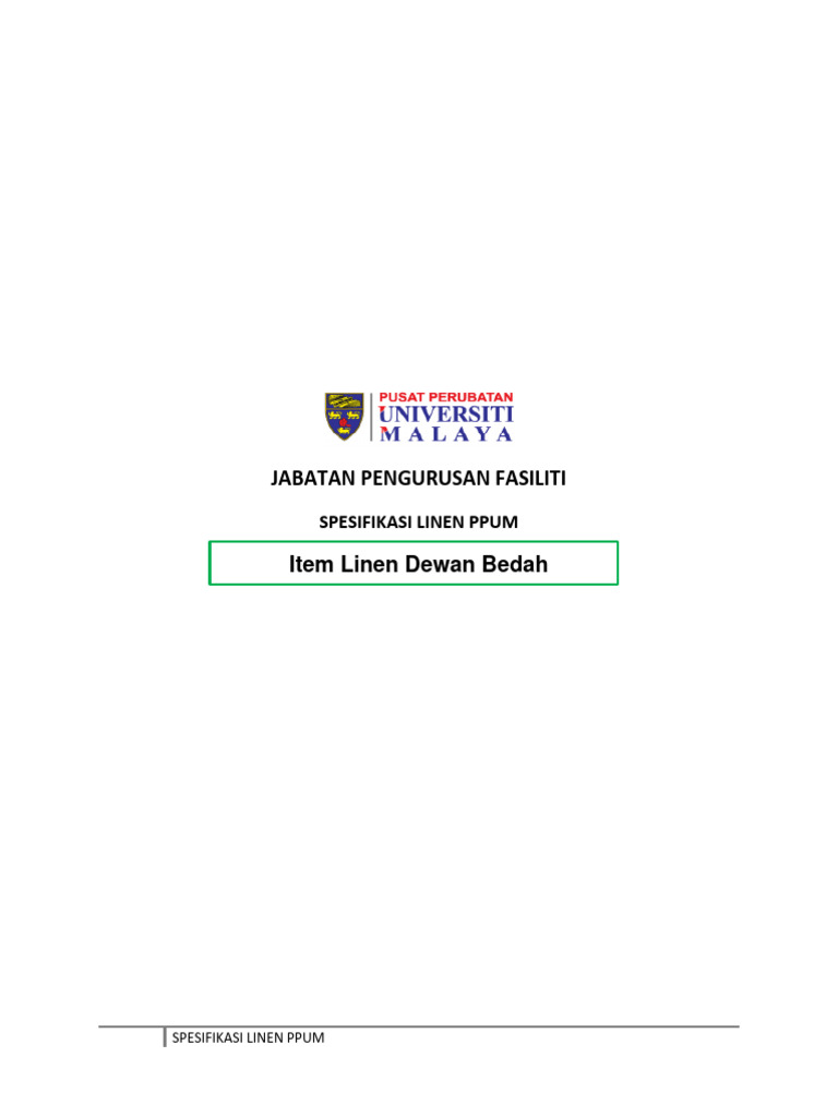 Item Linen Dewan Bedah | PDF