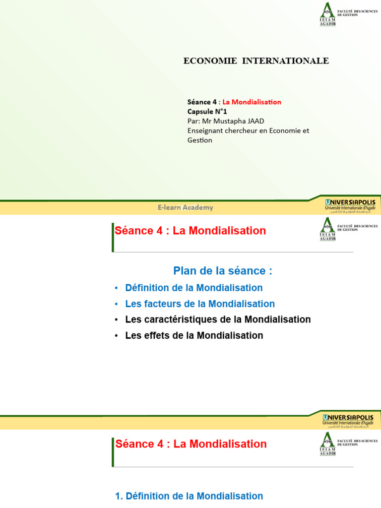 Caractéristiques de la Mondialisation | PDF | Politique | Sciences sociales