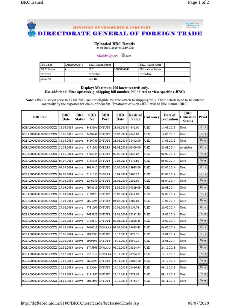 e-BRC Details and Print Instructions | PDF
