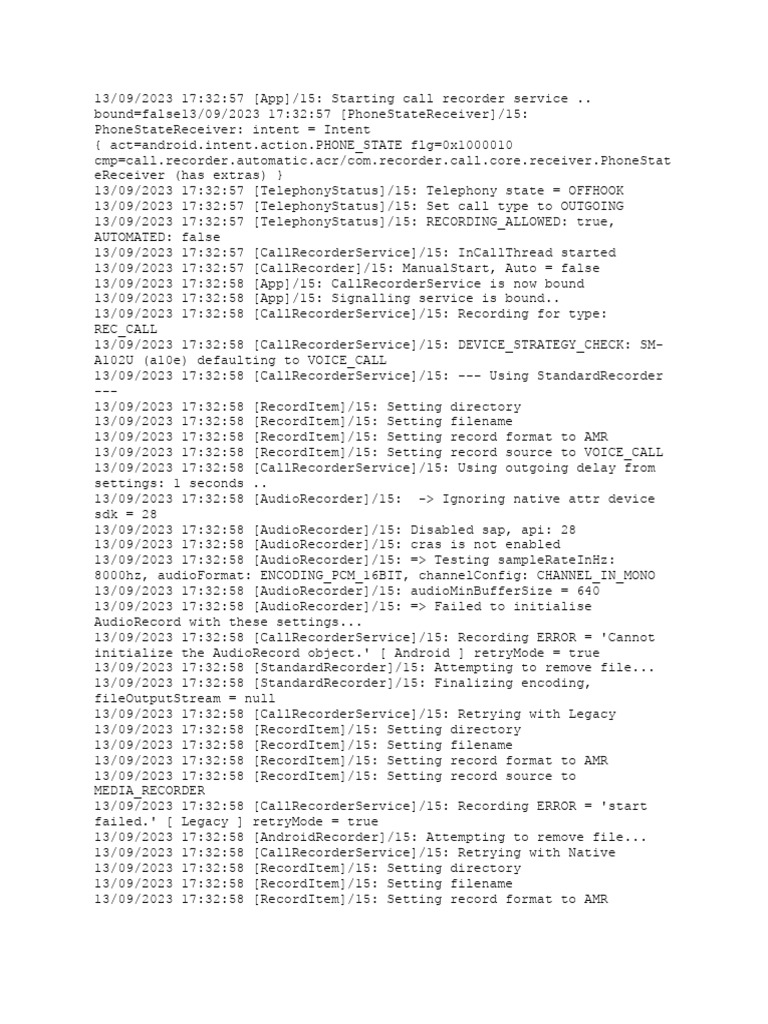 CallRecord Log | PDF