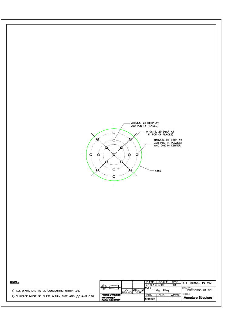PD Armature Head Hole Pattern (PEDV3000) PD Shaker | PDF