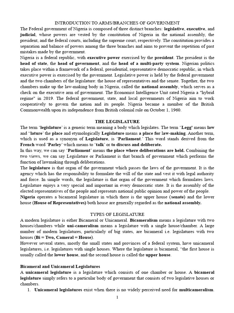 Arms of Government | PDF