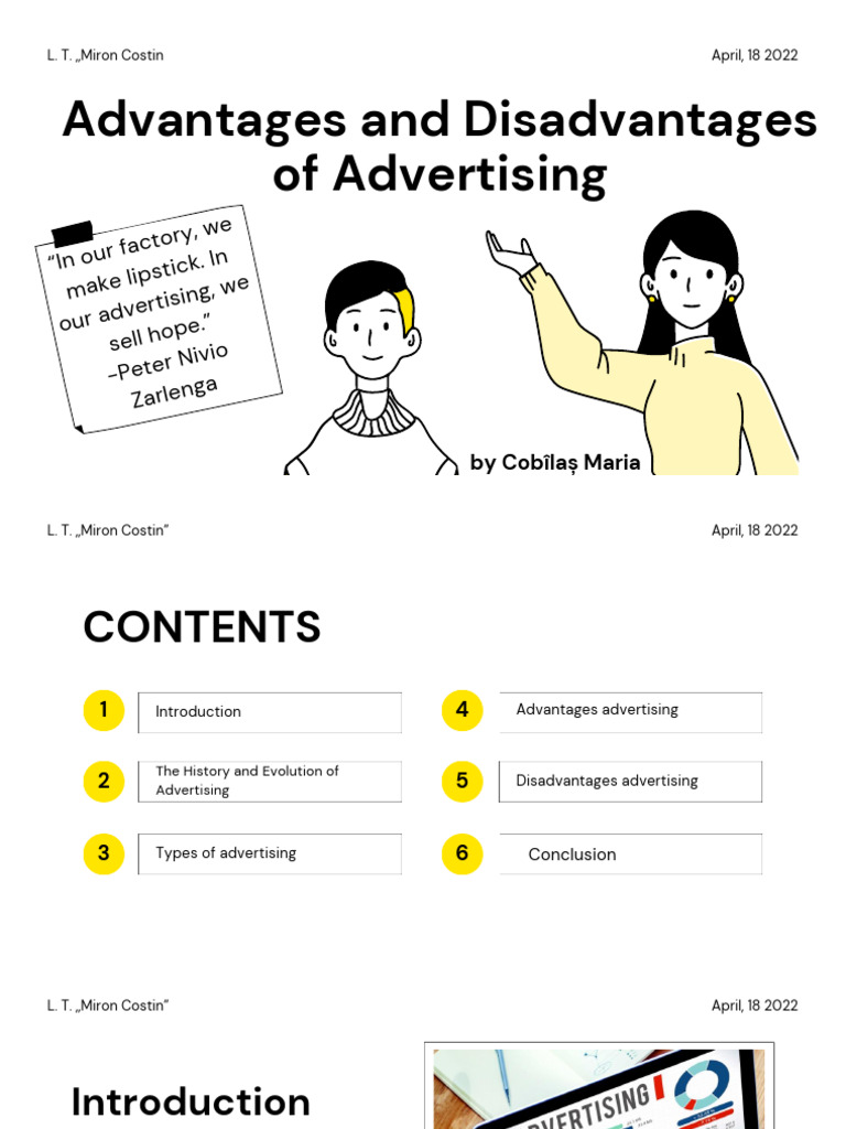 Advantages and Disadvantages of Advertising | PDF