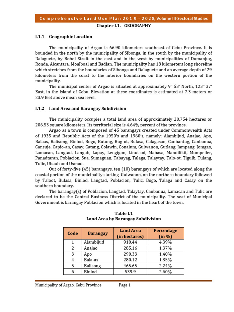 CLUP Volume III Physical Environment Engr. JP | PDF