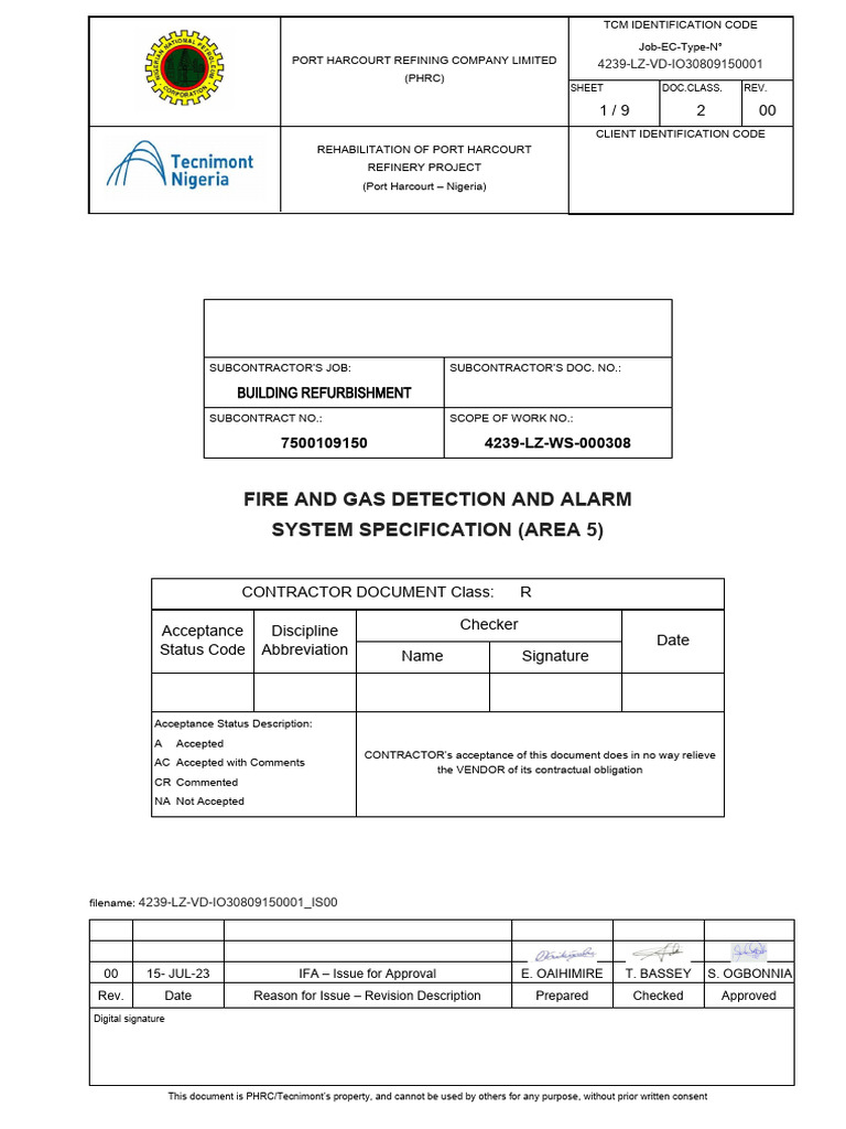 4239-Lz-Vd-Io30809150001-Is00 - Fire and Gas Detection and Alarm System ...