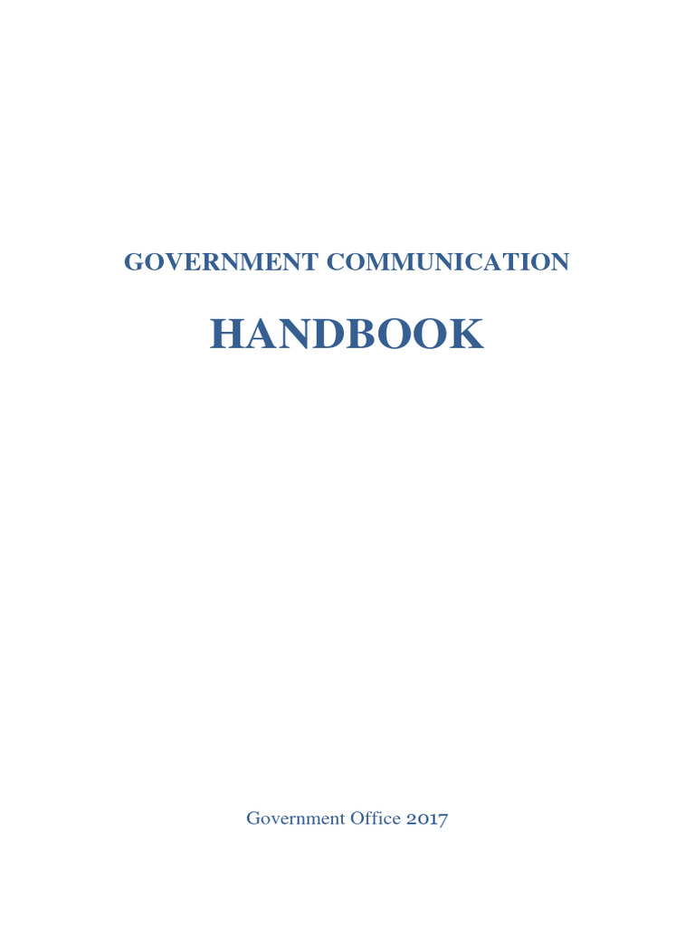 Government Communication Handbook - PDF Room | PDF