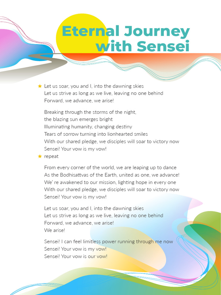 Eternal Journey with Sensei Lyrics | PDF | Poetry
