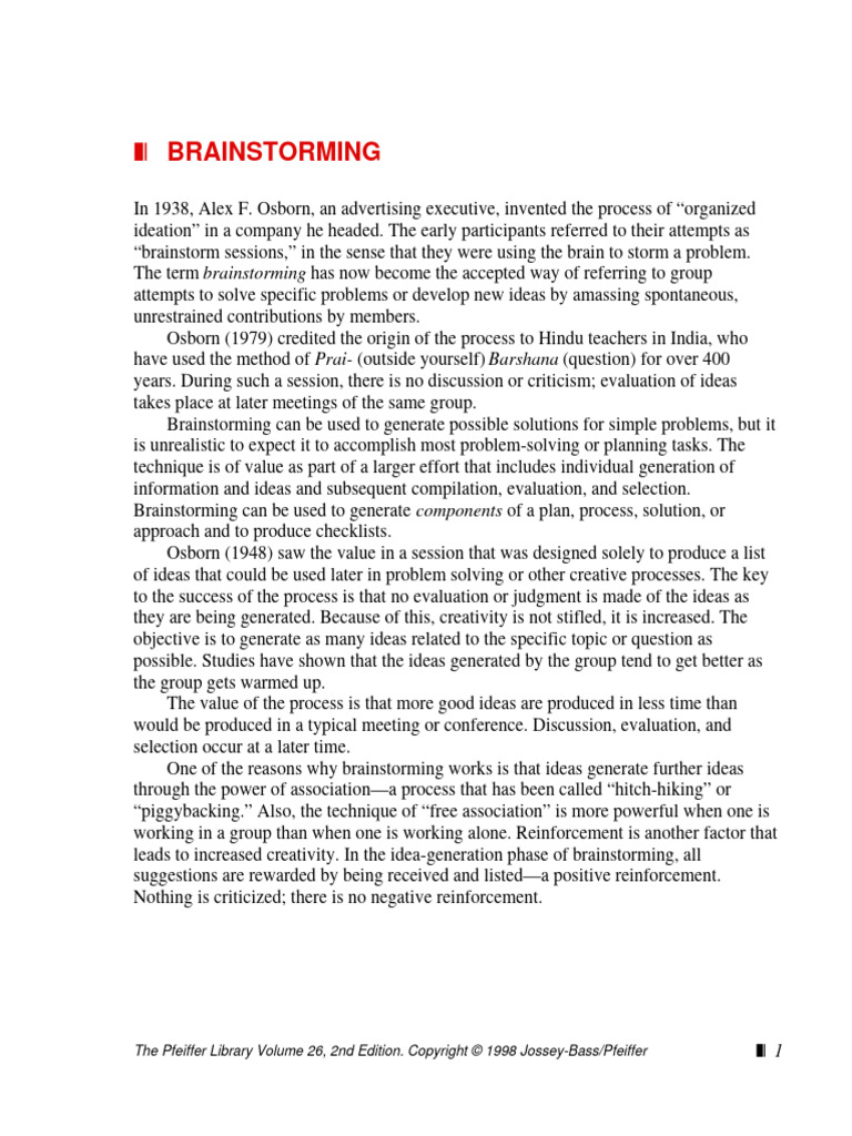 Brainstorming | PDF