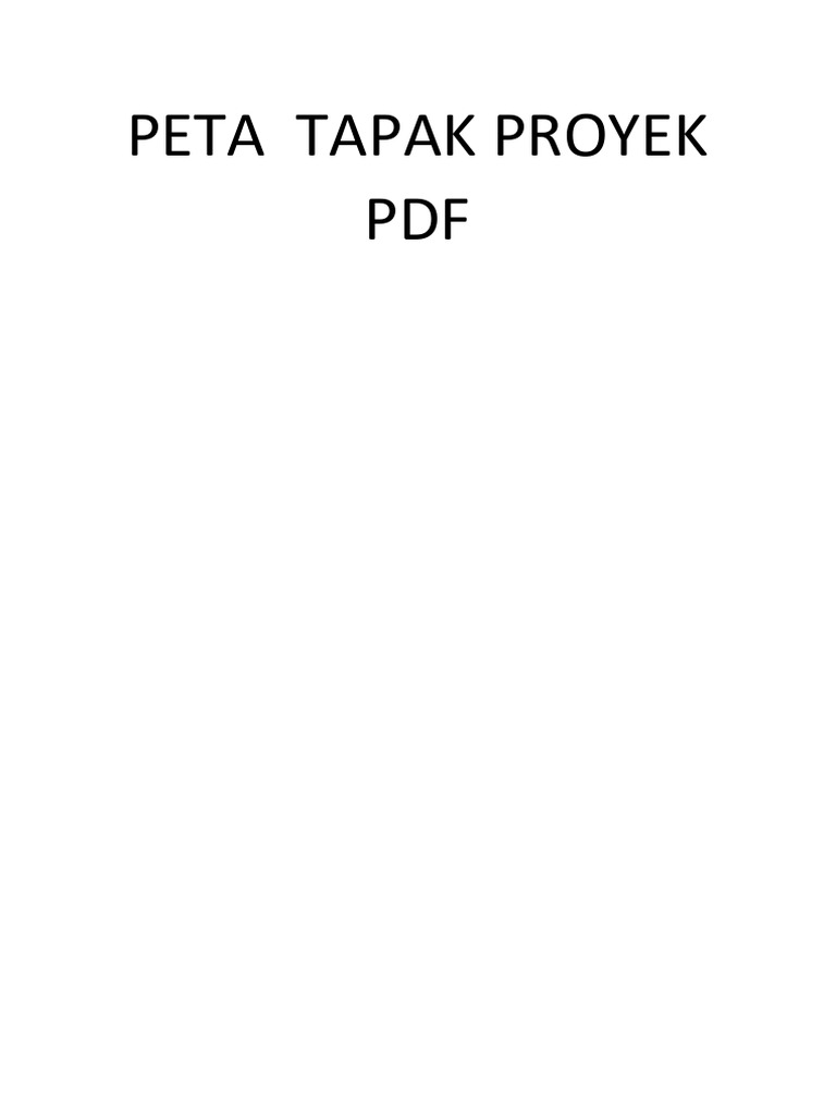 Peta Tapak Proyek | PDF