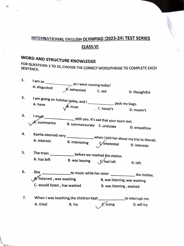 Mock Test IEO-2 | PDF | Art