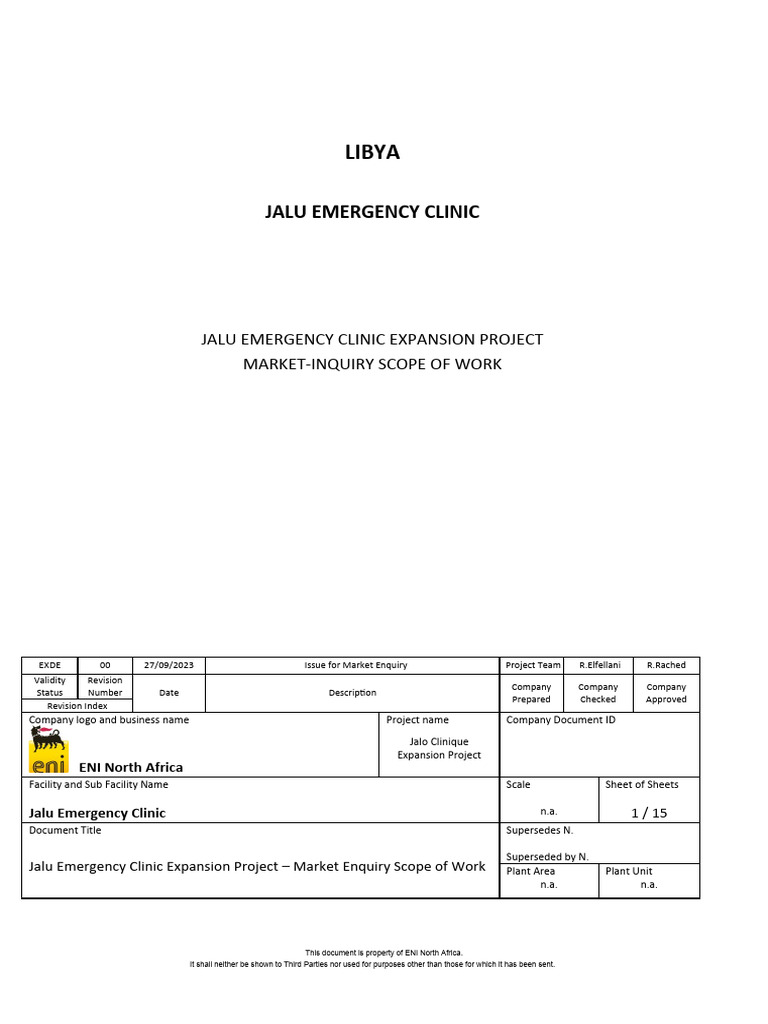 Jalu Emergency Clinic Expansion Scope | PDF