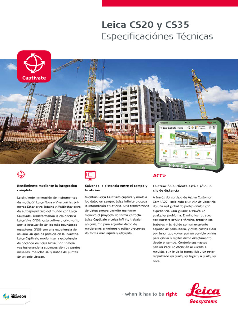 Leica CS20 Especificaciones | PDF