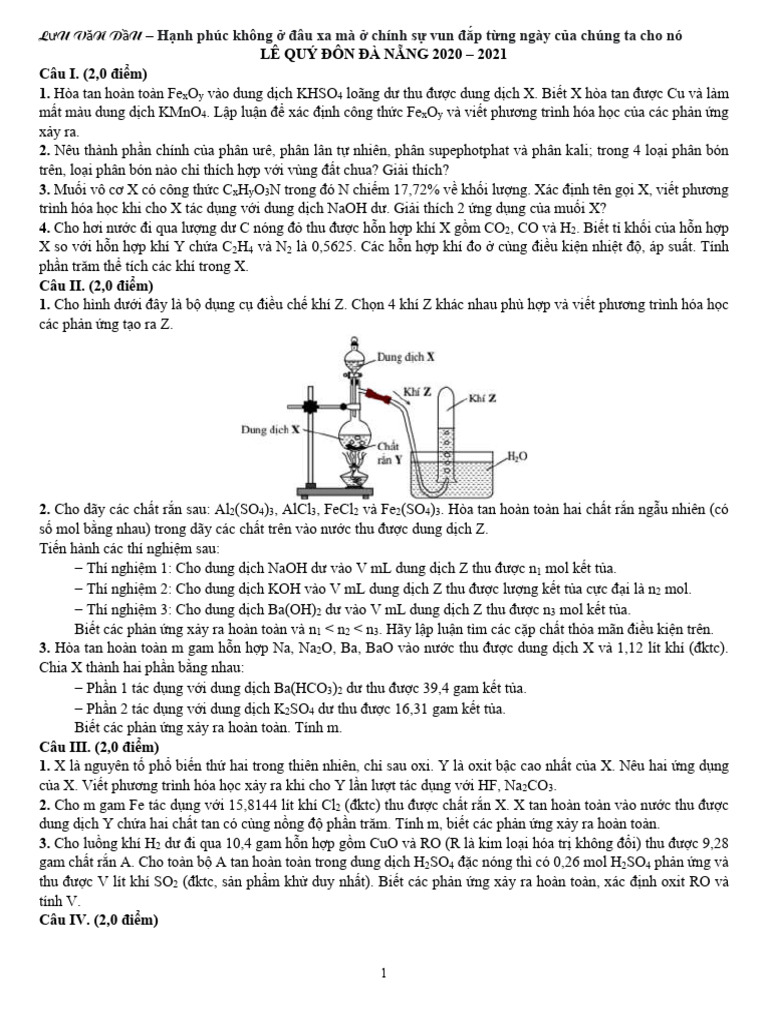 de Le Quy Don Da Nang 2020 | PDF