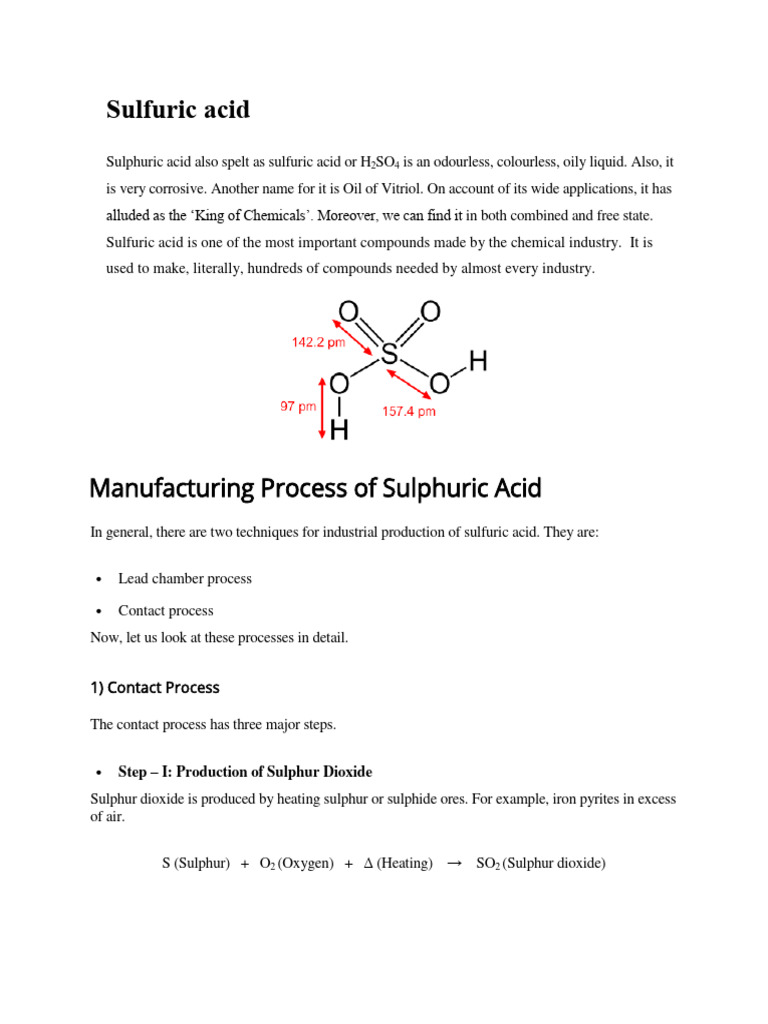 Sulfuric Acid | PDF