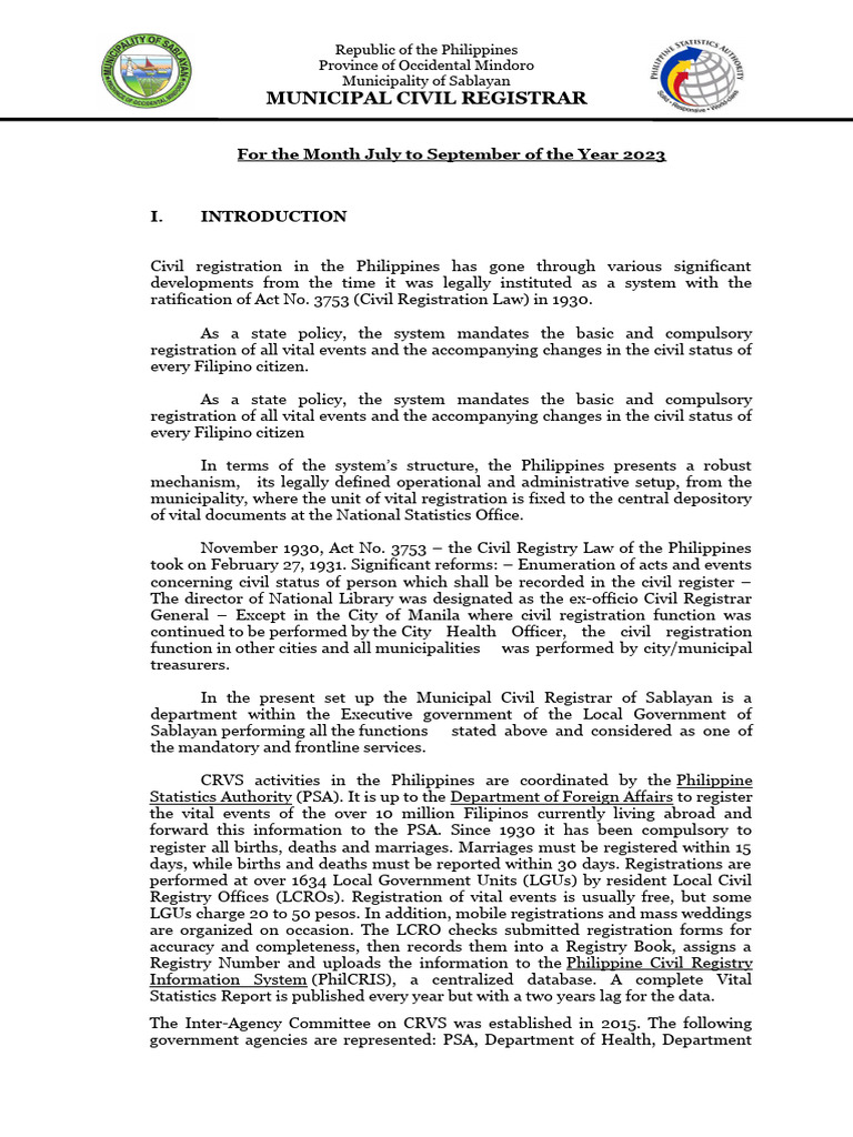 Information Sheet Third Quarter 2023 | PDF