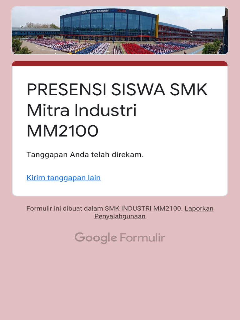 Presensi Siswa SMK Mitra Industri Mm2100 3 | PDF