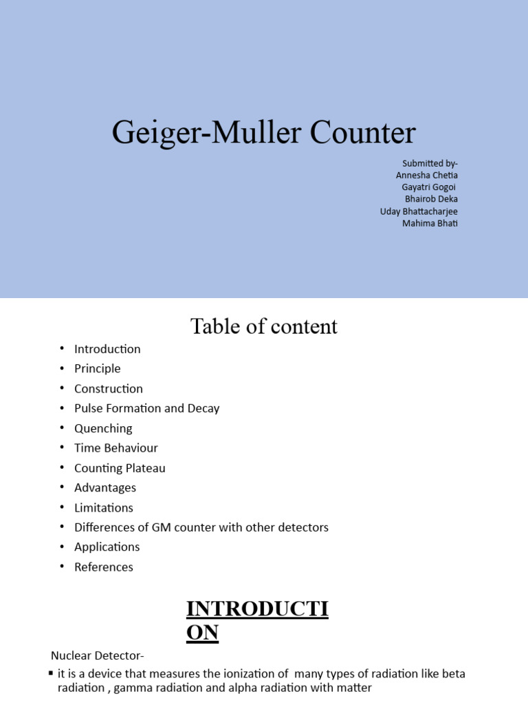 GM Counter | PDF