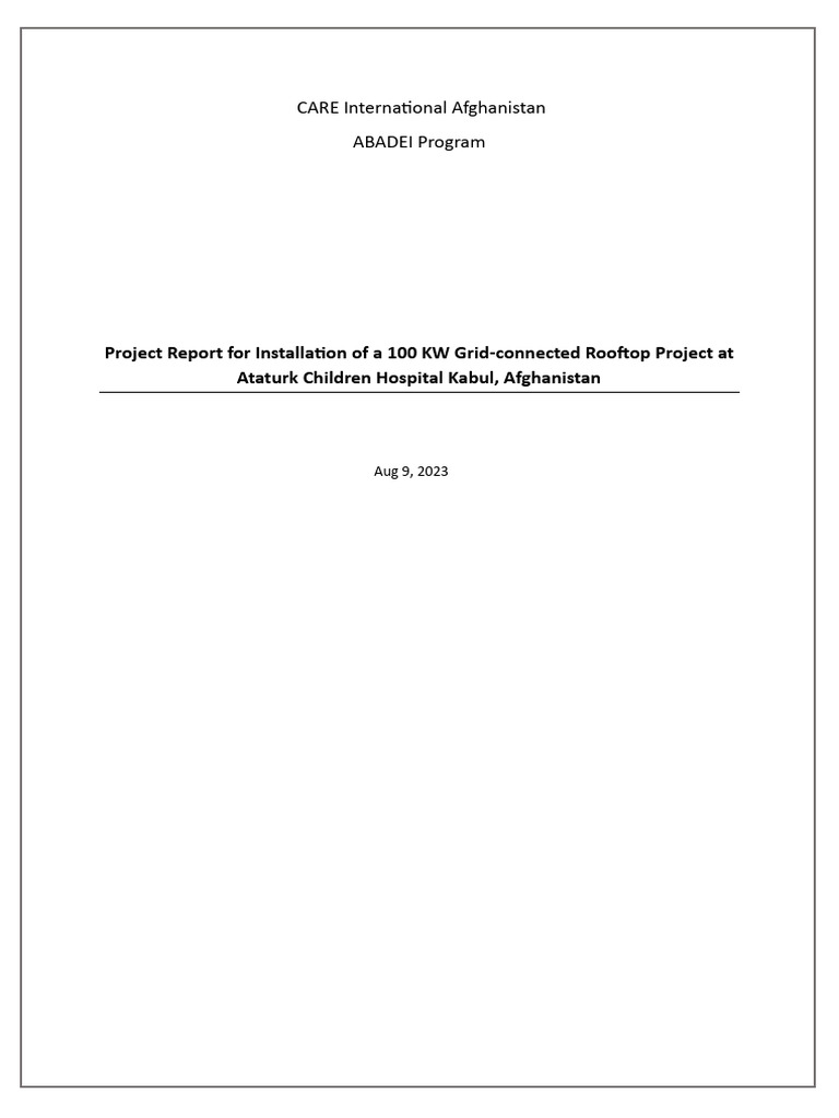 Project Design Report - ACH - KBL - 2023 | PDF