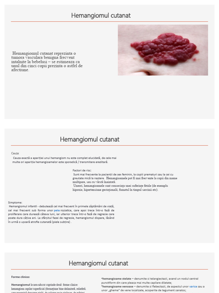 Hemangiomul Cutanat | PDF