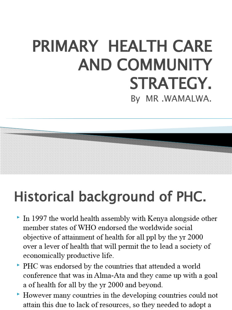 PHC, Community Strategy | PDF