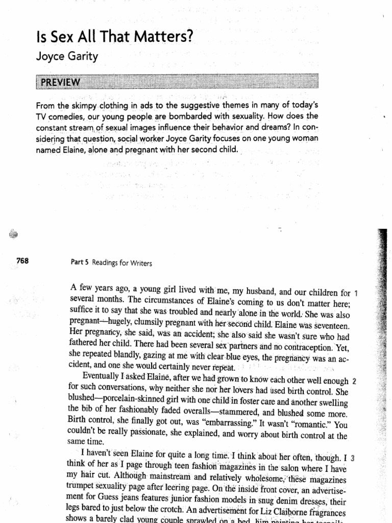 Is Sex All That Matters | PDF