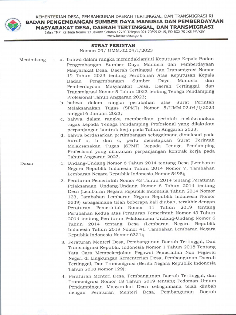 1 Aceh SPMT No. 9 Th. 2023 (TTD) | PDF