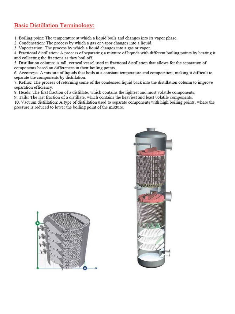 Basic Distillation Terminology | PDF | Technology & Engineering