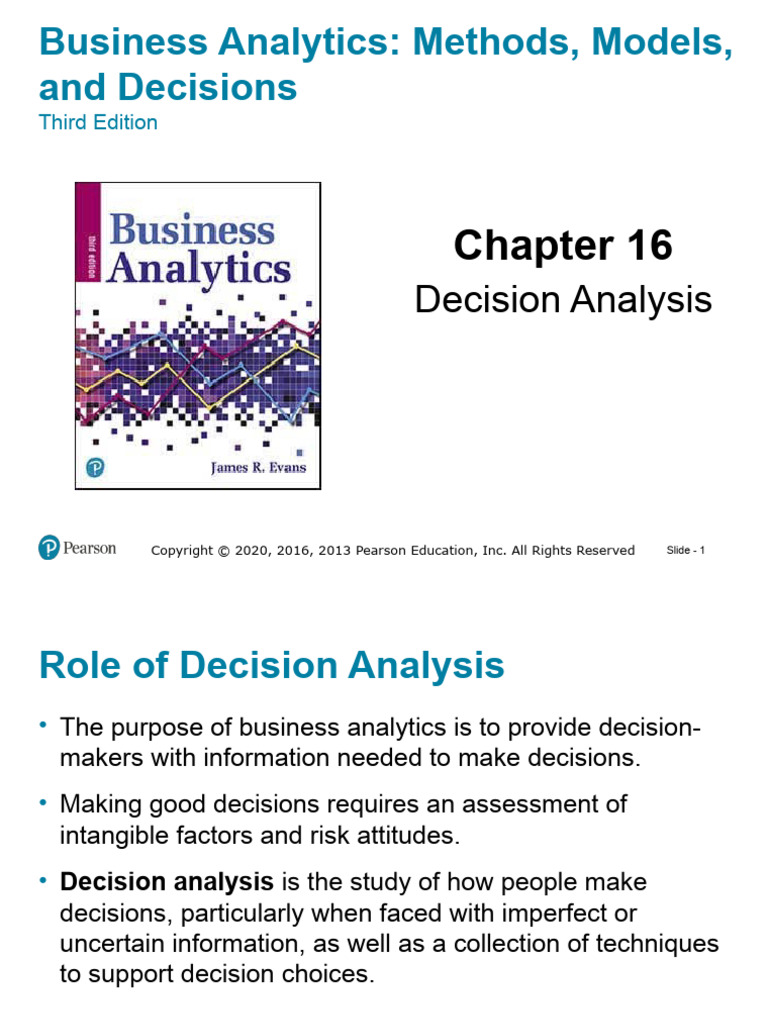 Chapter 16 Decision Analysis | PDF | Risk Aversion | Utility