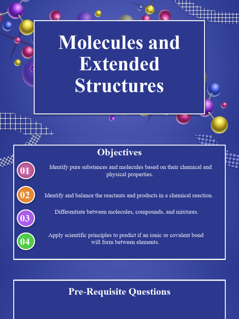 Molecules and Extended Structures | PDF