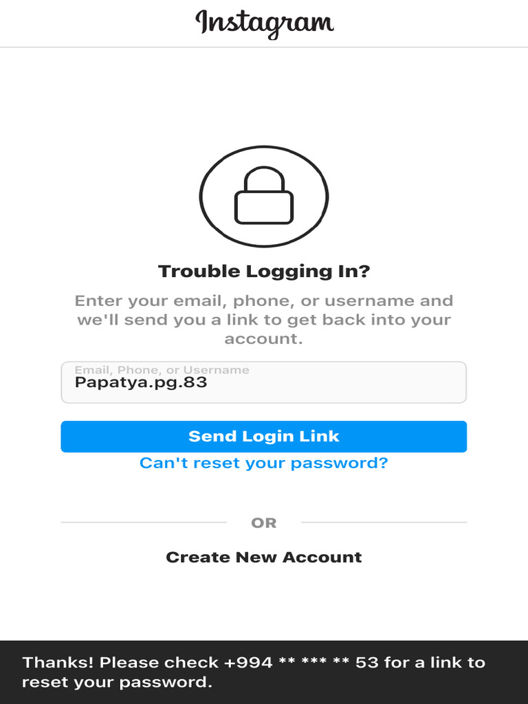 Reset Password - Instagram | PDF