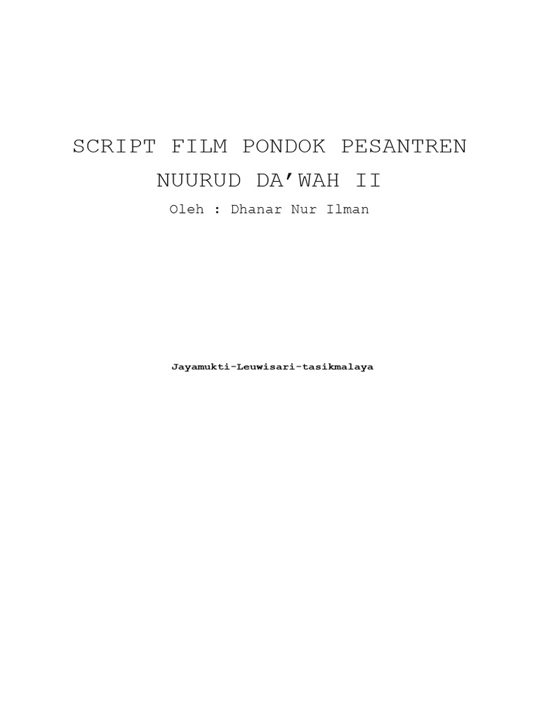 Script Film | PDF