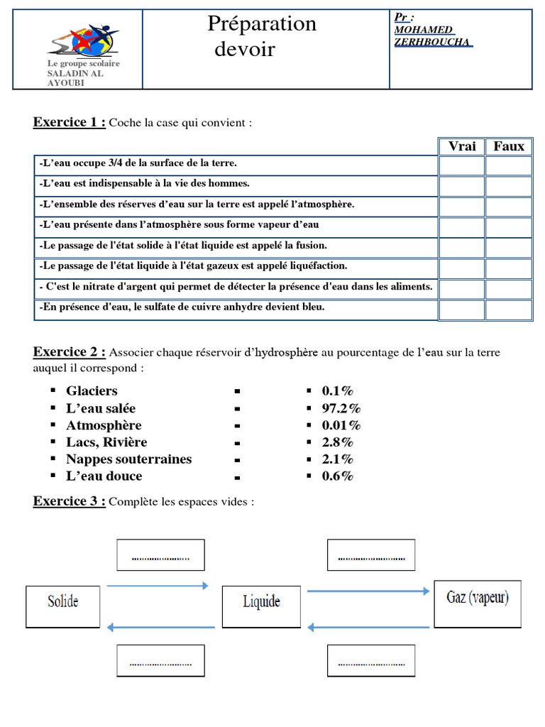 1 Ac Preparation Devoir | PDF