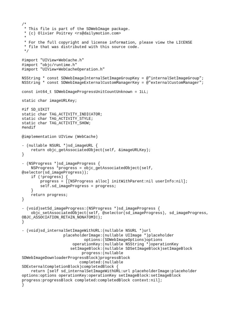 UIView WebCache | Download Free PDF | Objective C | Software Engineering UIView WebCache | Download Free PDF | Objective C | Software Engineering