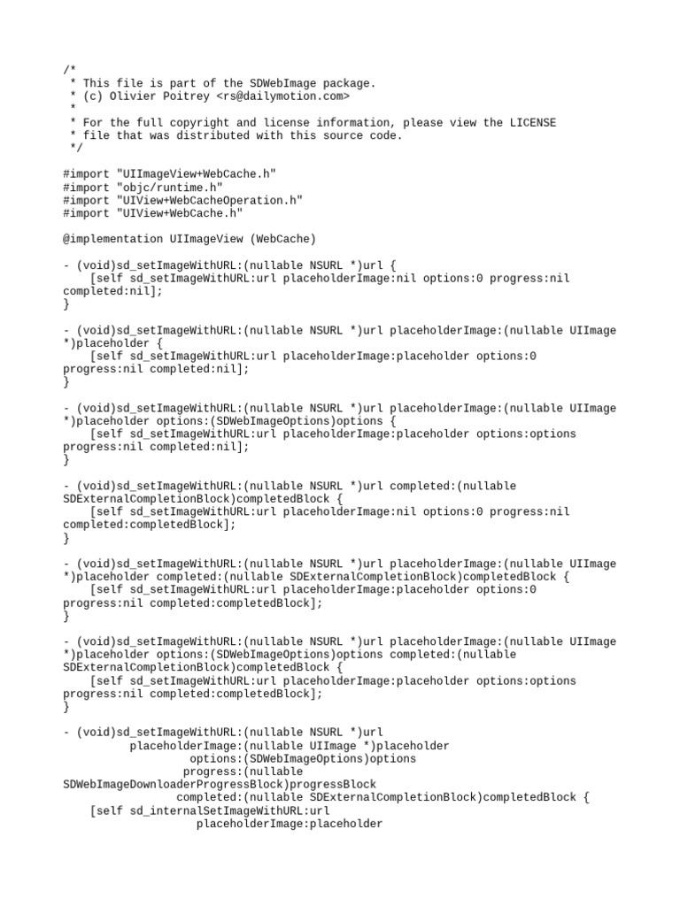 UIImageView WebCache | Download Free PDF | Objective C | Information ...