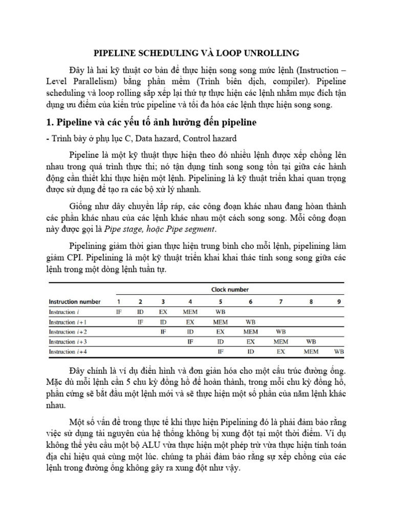Pipeline Scheduling and Unrolling Loop | PDF Pipeline Scheduling and Unrolling Loop | PDF