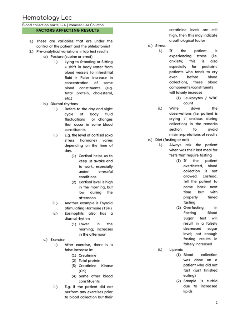 Hematology LEC 2 | PDF Hematology LEC 2 | PDF