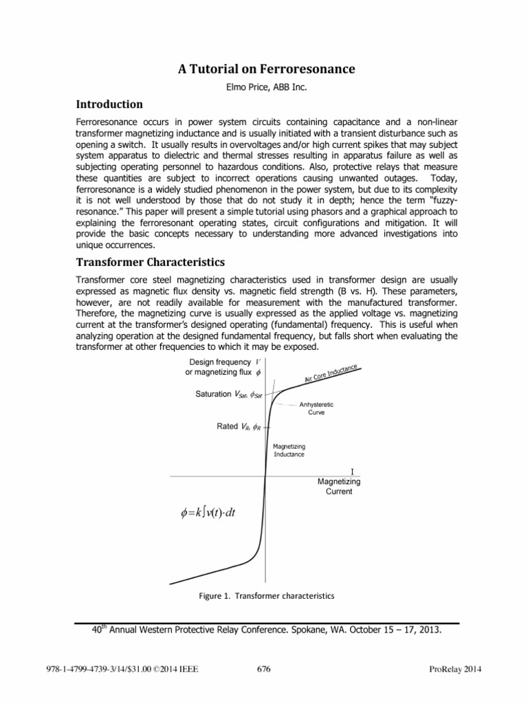 Understanding Ferroresonance Basics | PDF