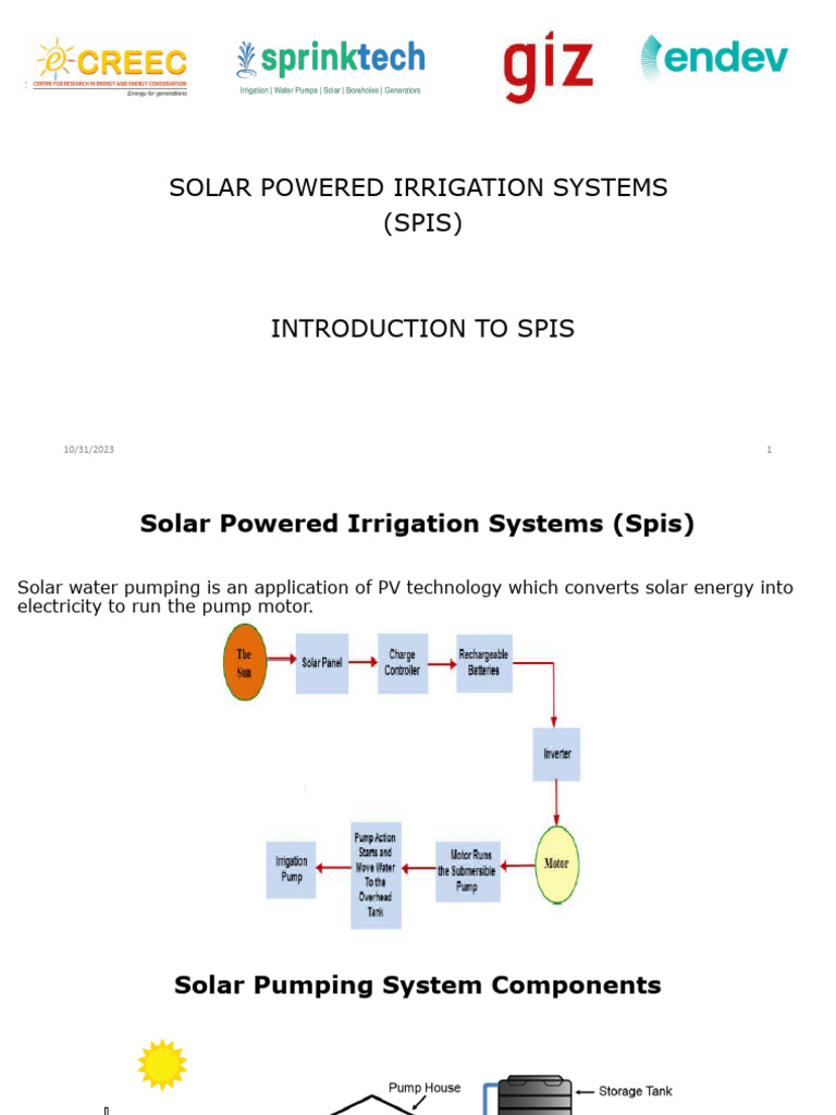 Session 2&3 Introduction To SPIS | PDF | Solar Power | Pump